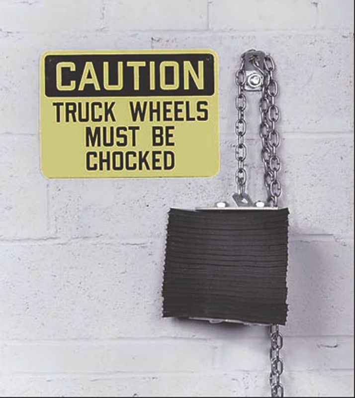 Wheel Chock Accessories- Signs, Chains, Holders | Industrial Rubber ...